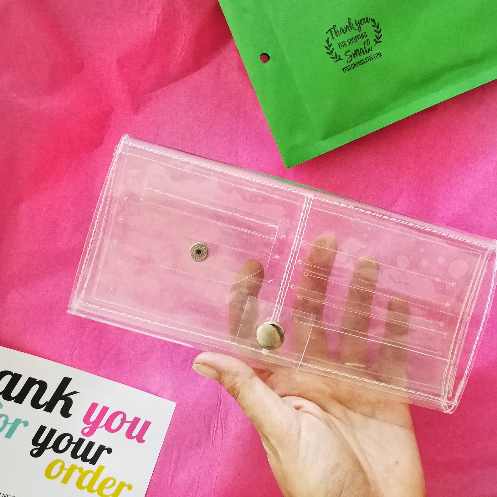 Clear Wallet Transparent Wallet Card Holder Coin Purse - Etsy