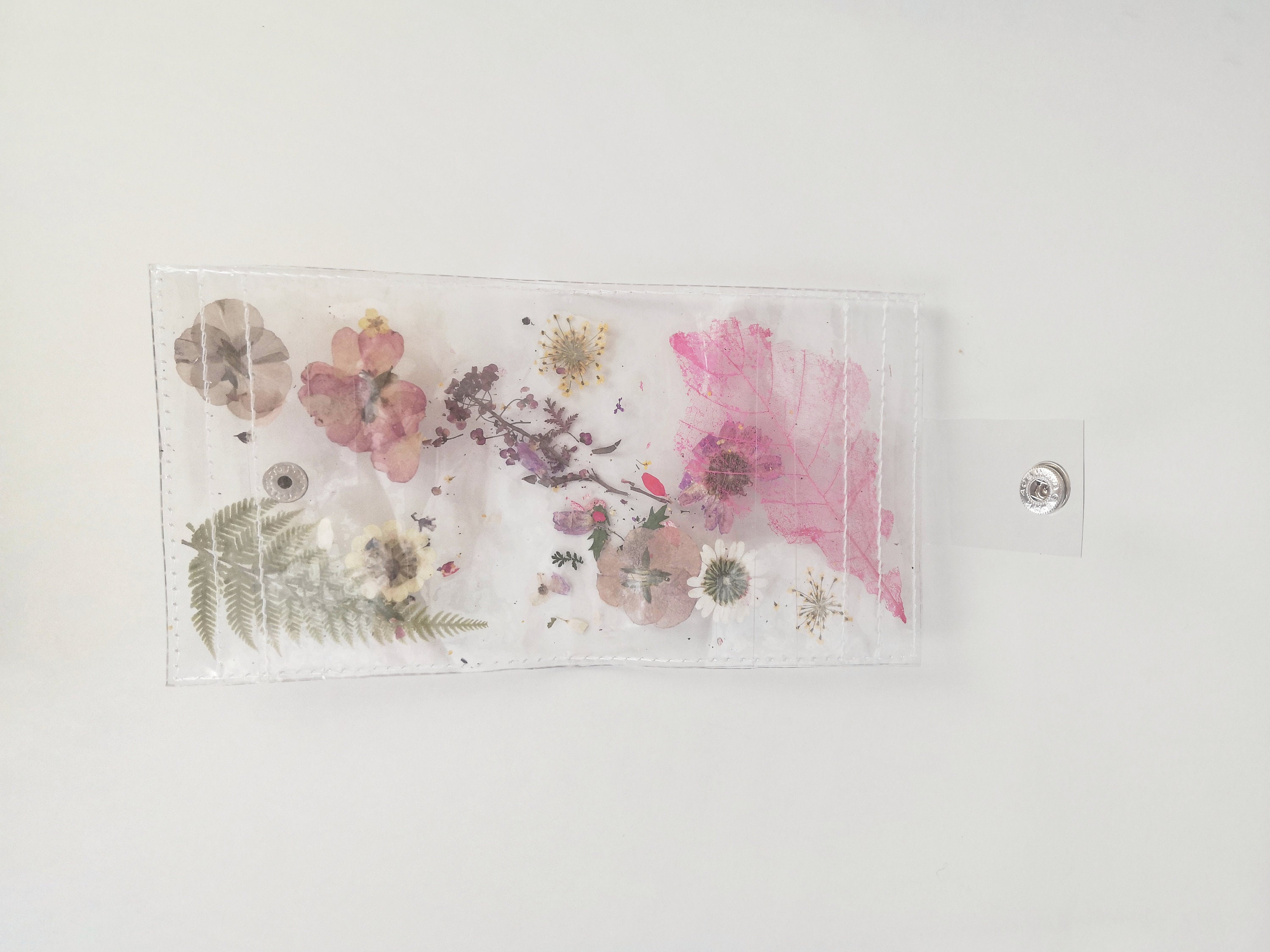 Medium Wallet Pressed Flowers Transparent Holder Eco - Etsy