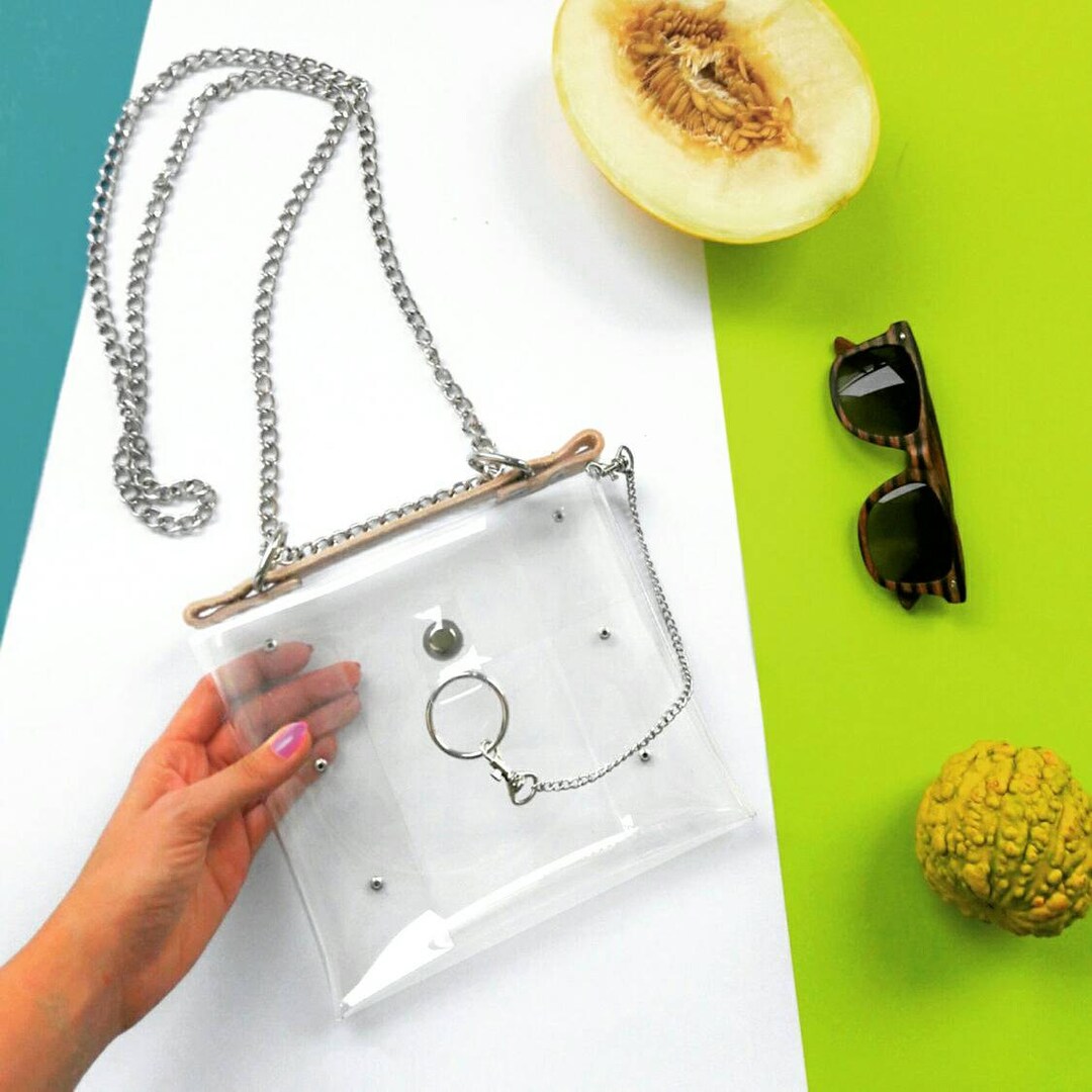Cool Square Bag, Metal Ring and Chain, Streetwear Purse, Local Handbags ...