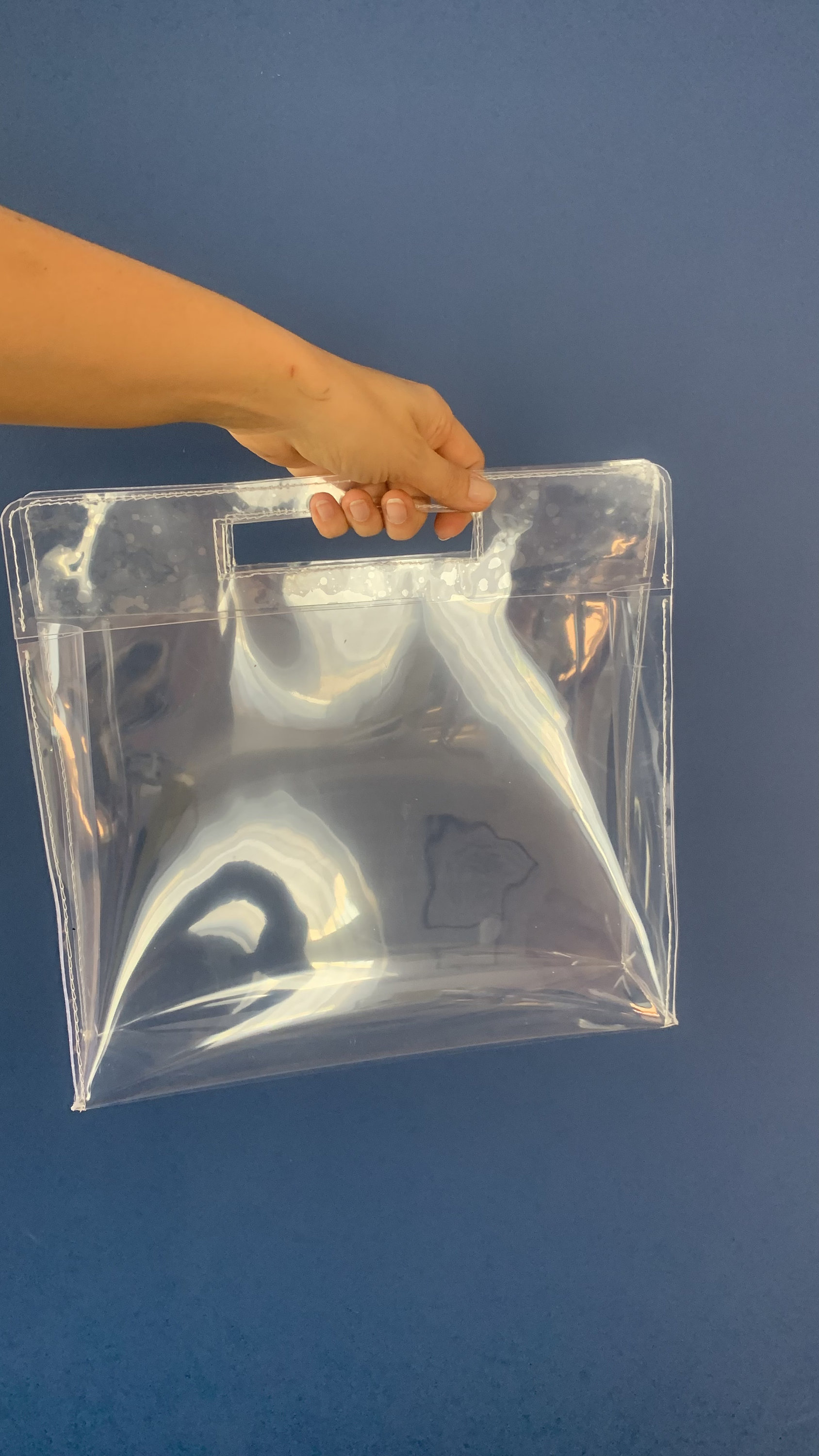 Clear Top Handle Bag Grab Bag Vegan and Modern Office - Etsy