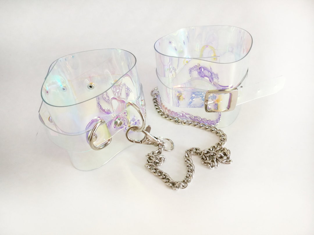 Holographic Handcuff, Vinyl Handcuffs, Transparent PVC, 90s Cyber ...