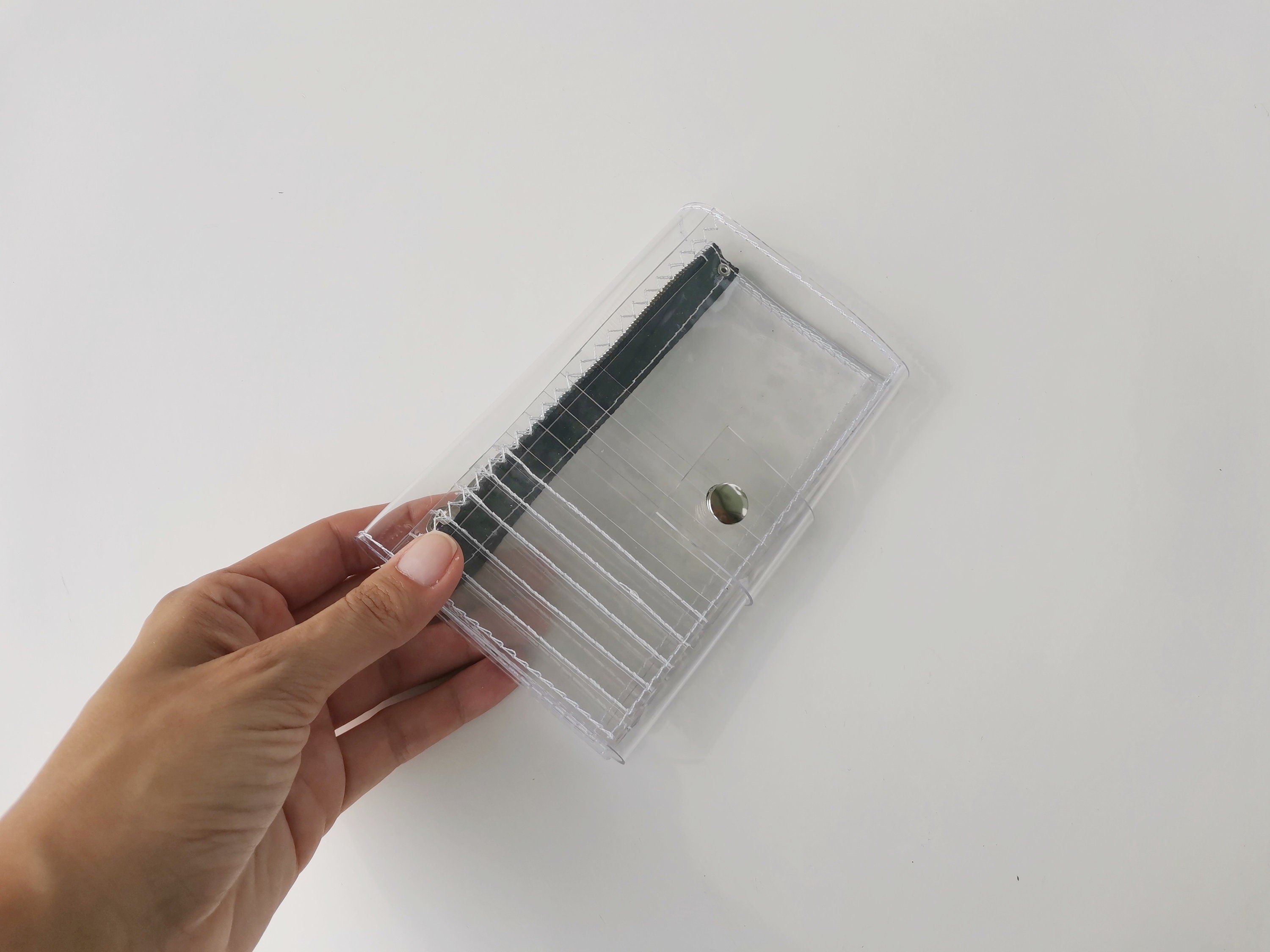 Clear Wallet Medium Wallet Vinyl Pocket Wallet Womans - Etsy
