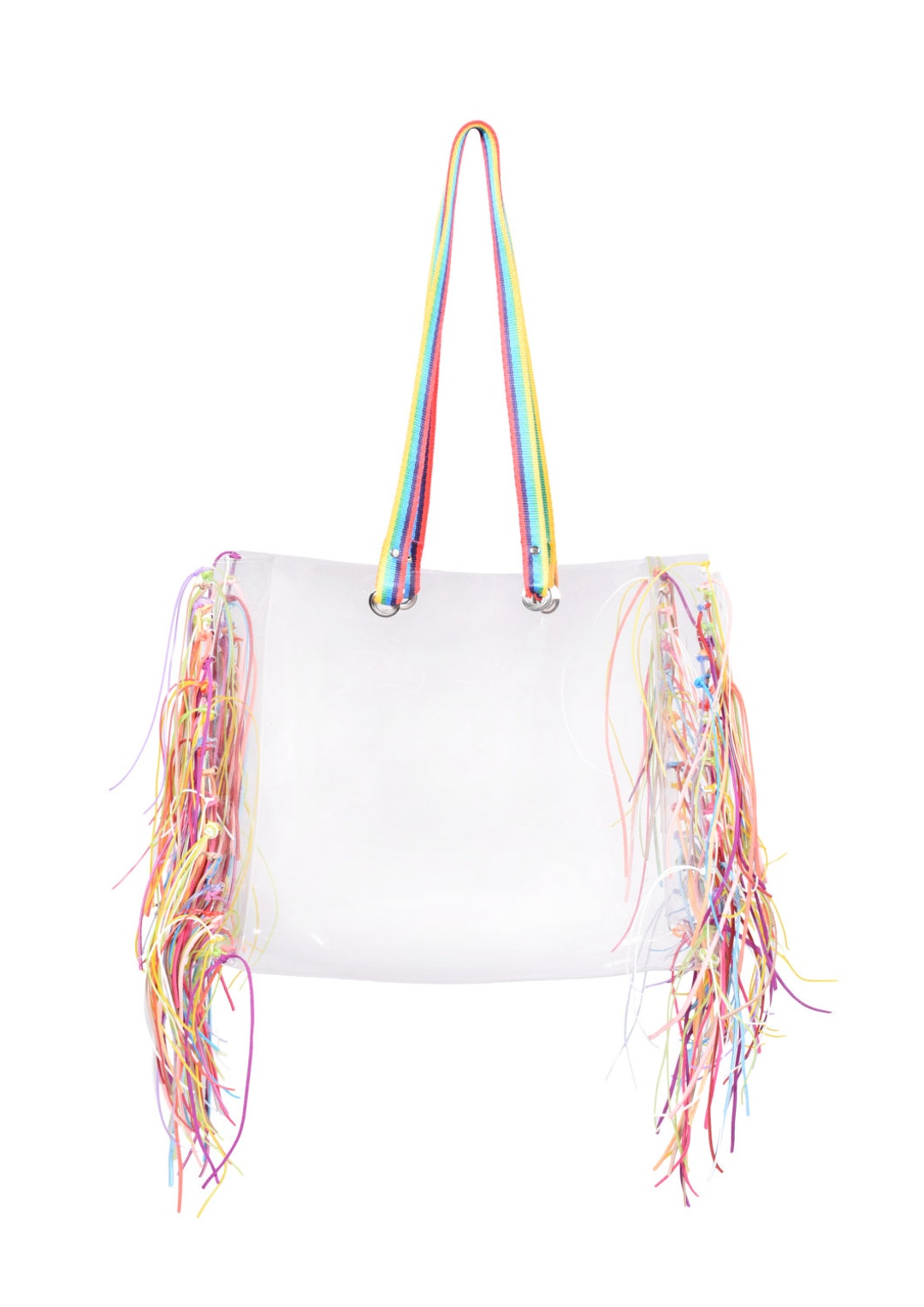 Beach Bag Transparent Bag Rainbowtape Clear Handbag Shopping Tote Bag ...