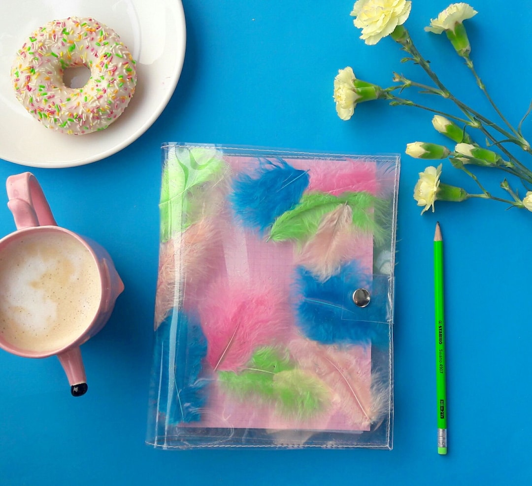 Unique Notebook, Feather Notebook, Glitter Noteebook, Gift for Her, A5 ...