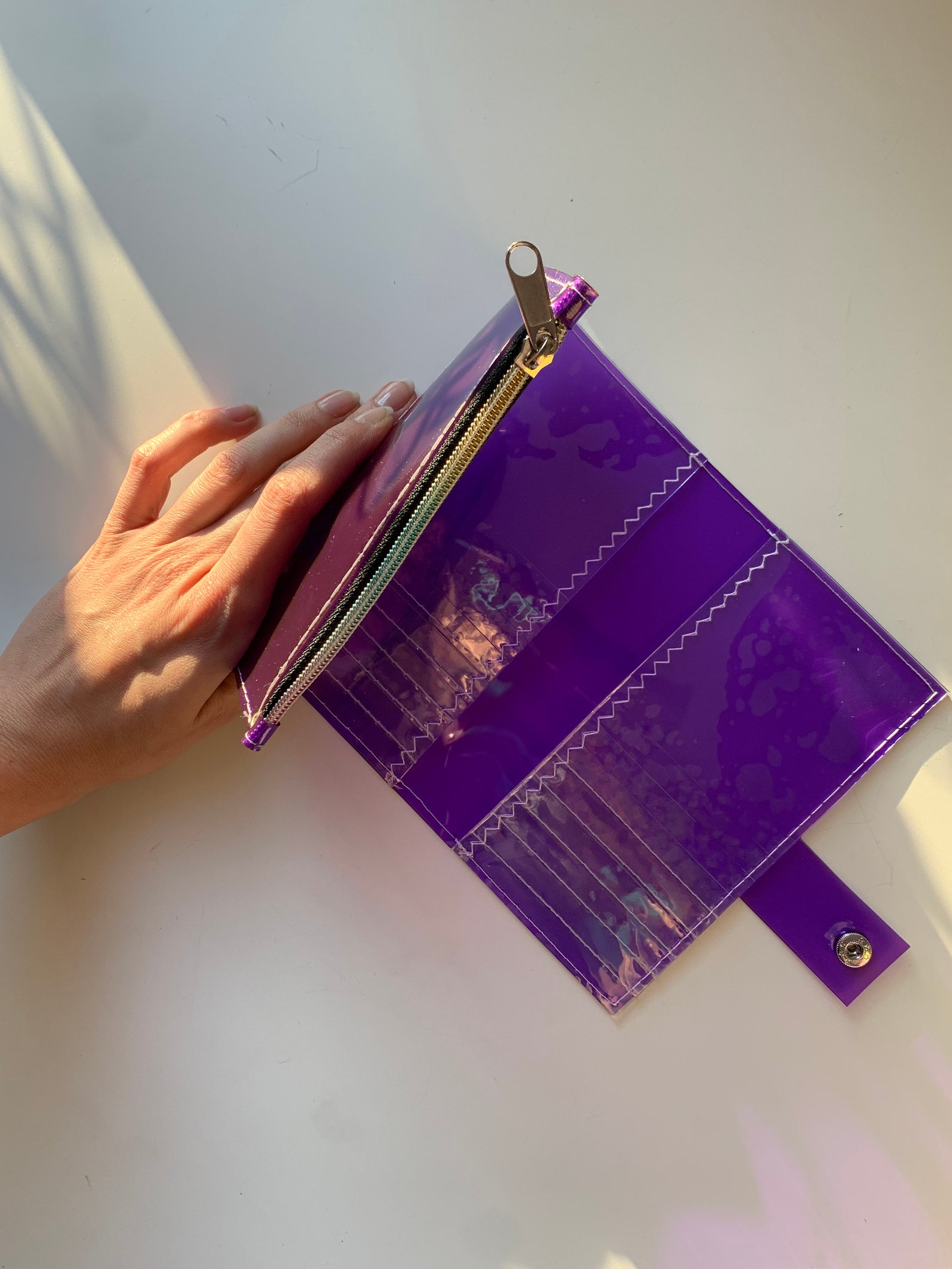 Cute Purple Wallet Everyday Accessories Easy to Wipe Wallet Soft Goth ...