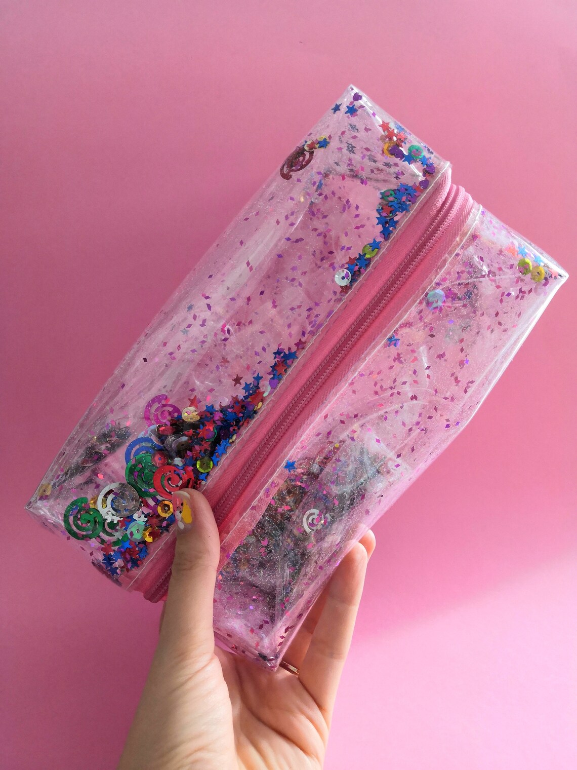 Premium Cube Makeup Bag Heavy Duty Makeup Pouch Glitter - Etsy
