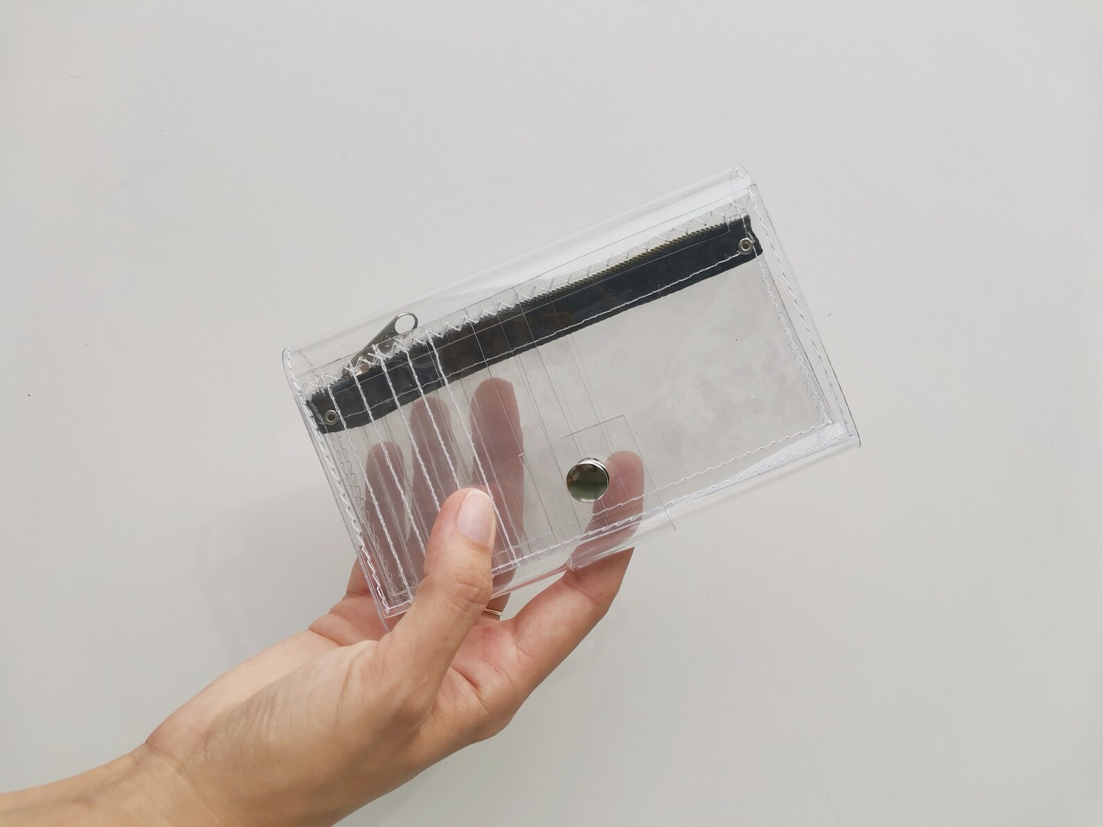 Clear Wallet Medium Wallet Vinyl Pocket Wallet Womans - Etsy