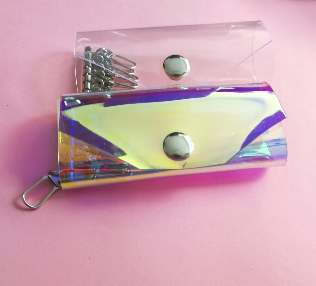Key Wallet, Clear Vegan Key Pouch, Vinyl Key Holder, Key Organizer, Key ...