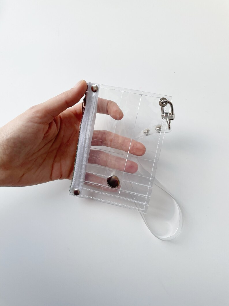 Minimalist Jelly Wristlet Purse Y2K Barbiecore Transparent Vegan ...