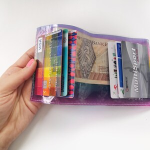 LGBT Wallet Transparent Wallet Vegan Rainbow Vinyl Cashier Wallet ...