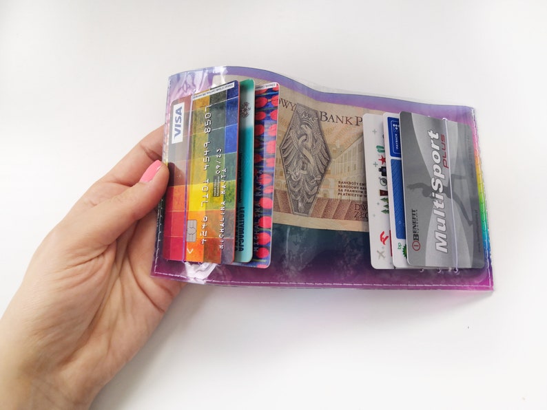 LGBT Wallet Transparent Wallet Vegan Rainbow Vinyl Cashier - Etsy