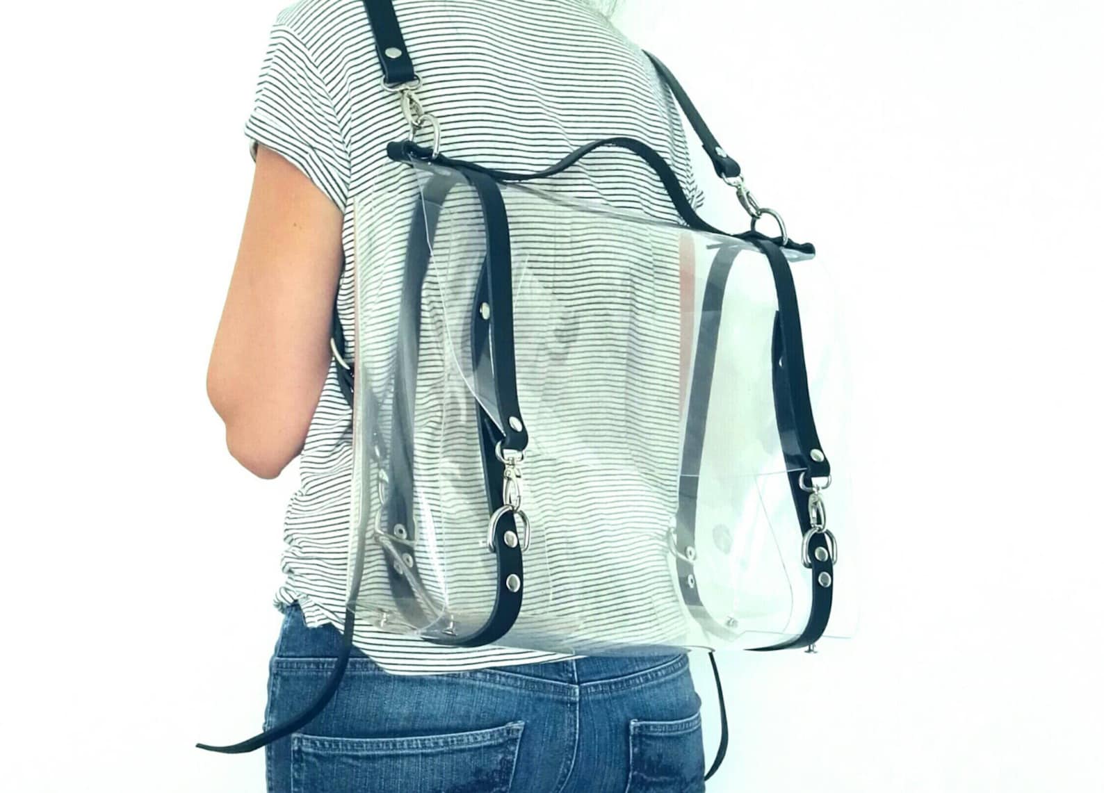 Clear Backpack Transparent Rucksackback to School Vinyl - Etsy UK