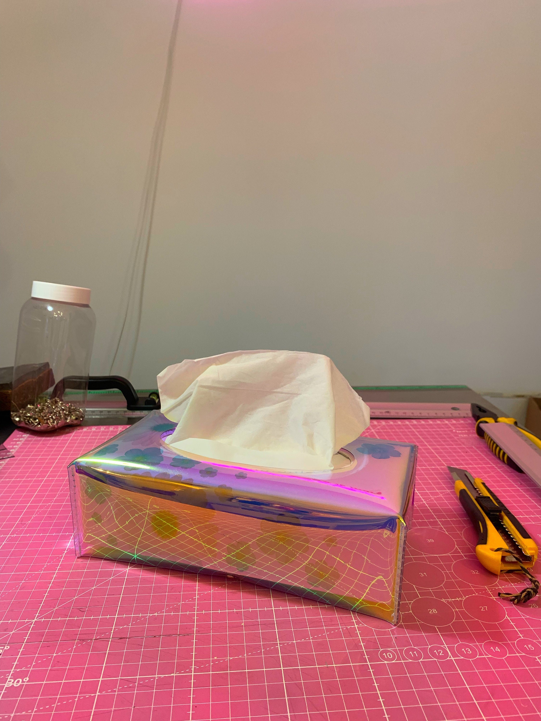 Tissue Box Holographic Iridescent Tissue Dispenser Cover - Etsy