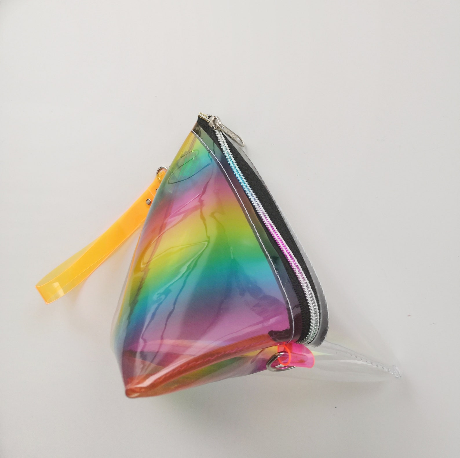 Super Stable Triangle Makeup Bag Clear Rainbow Pyramid - Etsy