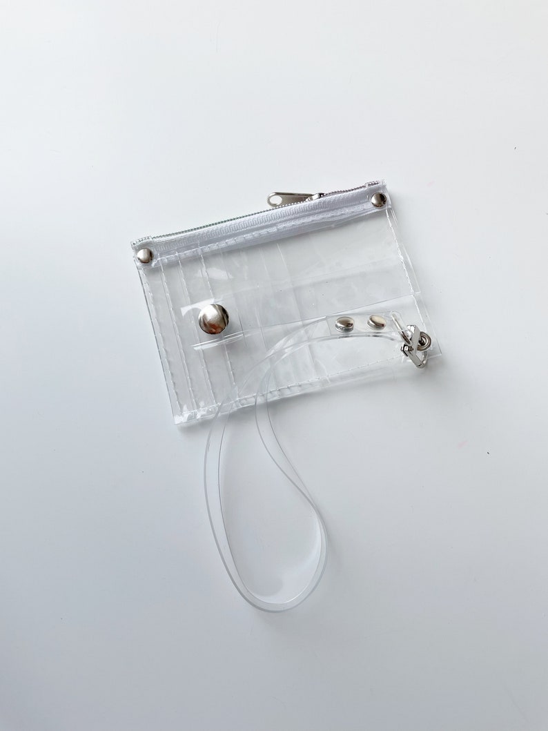 Minimalist Jelly Wristlet Purse Y2K Barbiecore Transparent Vegan ...