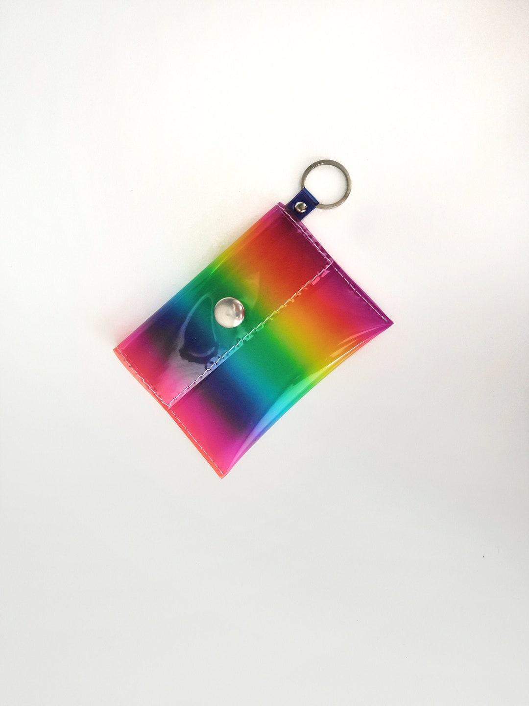 Rainbow Card Holder, LGBT, Gift for Traveler, Key Ring, Slim Wallet ...
