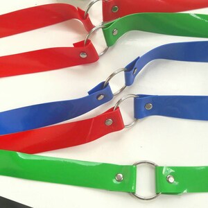 Vinyl Choker Faux Leather Circle O-RING Choker Collar Necklace Gothic ...