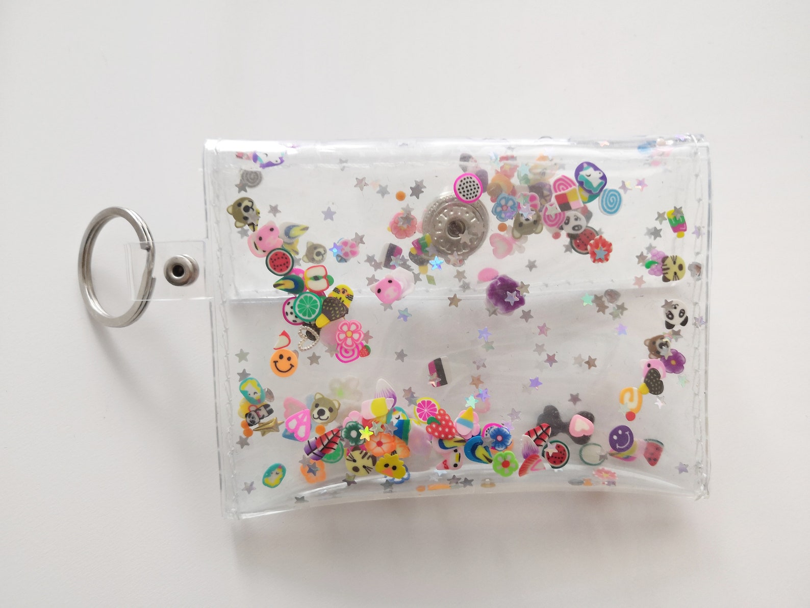 Cute Kawaii Fimo Card Holder With Key Ring Gift for - Etsy