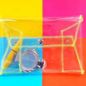 Transparent Purse With Yellow Neon Stitch, Original Design for Match ...