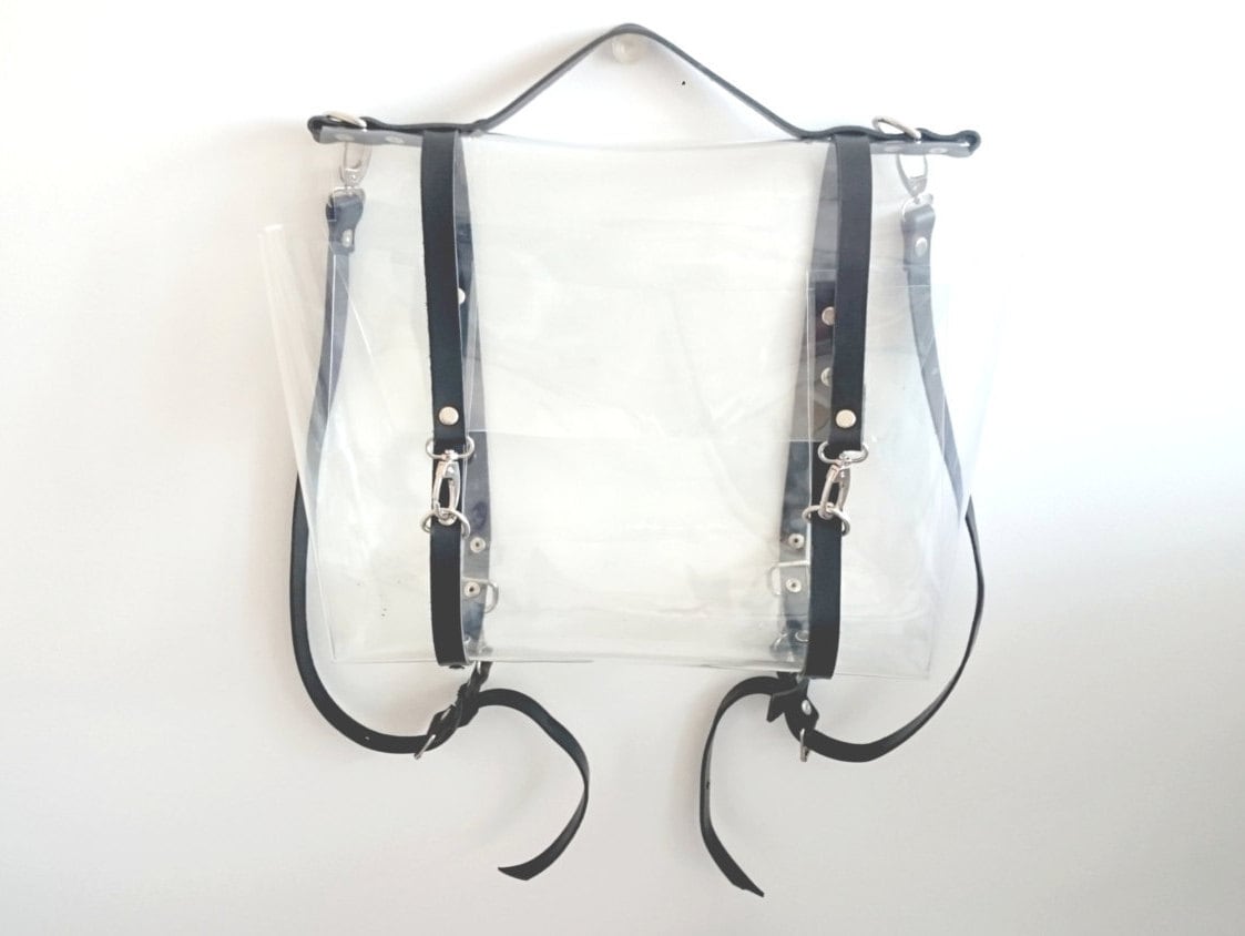 Clear Backpack Transparent Rucksackback to School Vinyl - Etsy UK