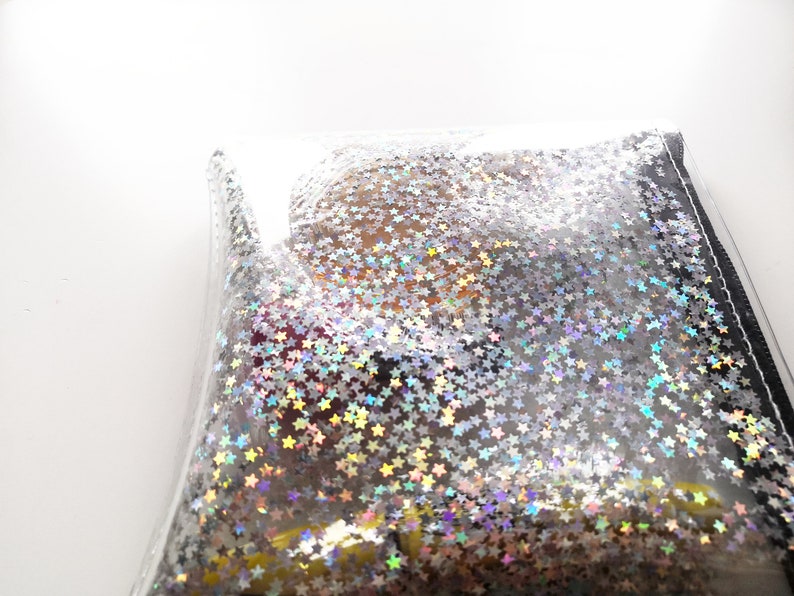 Holographic Stars Small Pouch Transparent Handbag Clear Bag Purse ...