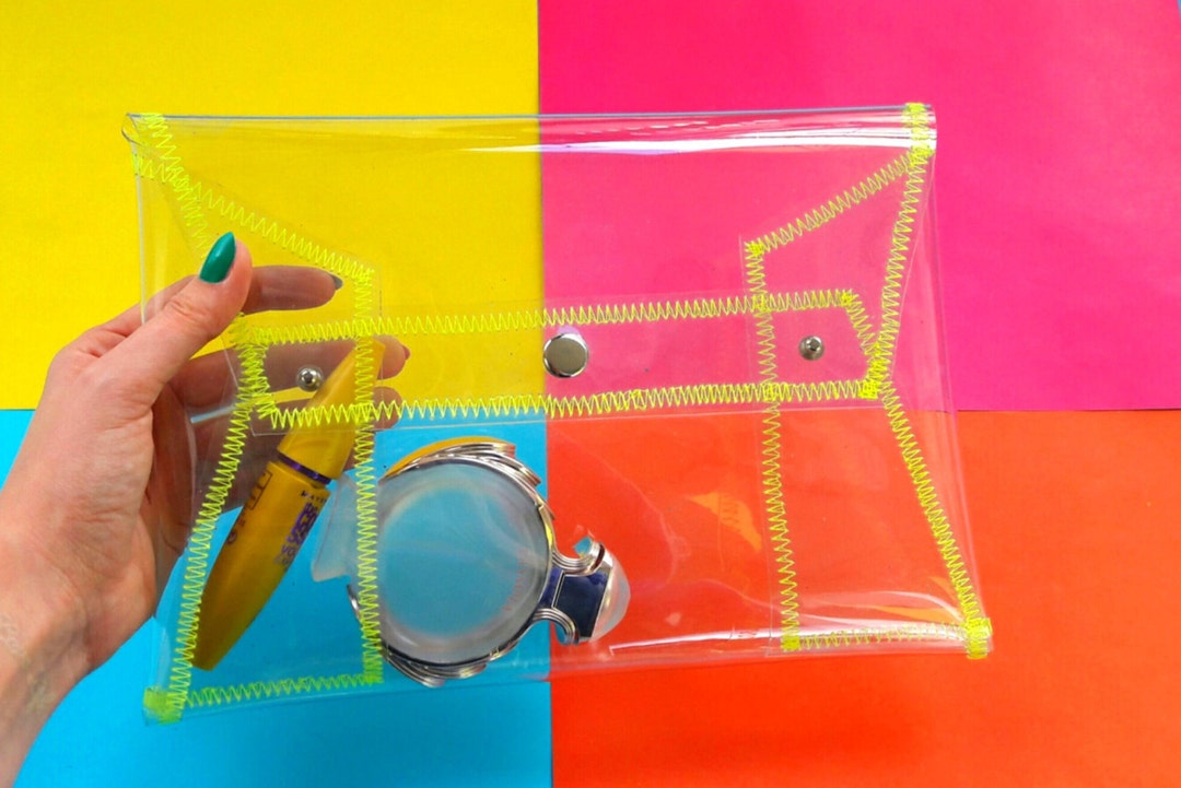 Transparent Purse With Yellow Neon Stitch, Original Design for Match ...