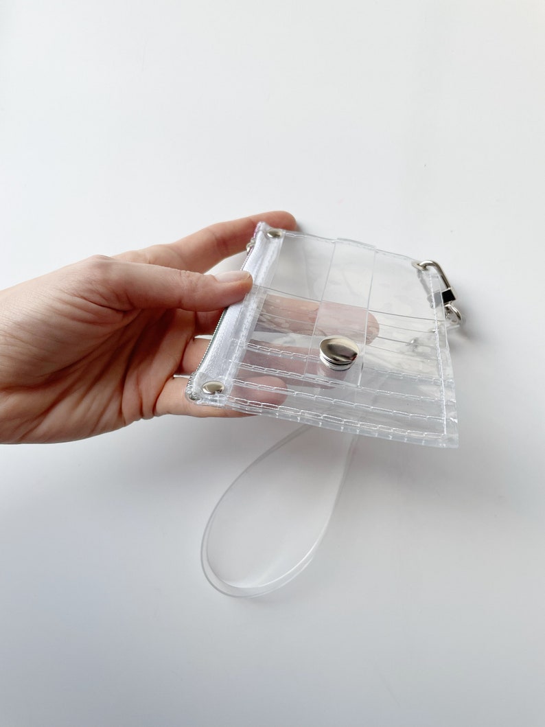 Minimalist Jelly Wristlet Purse Y2K Barbiecore Transparent Vegan ...