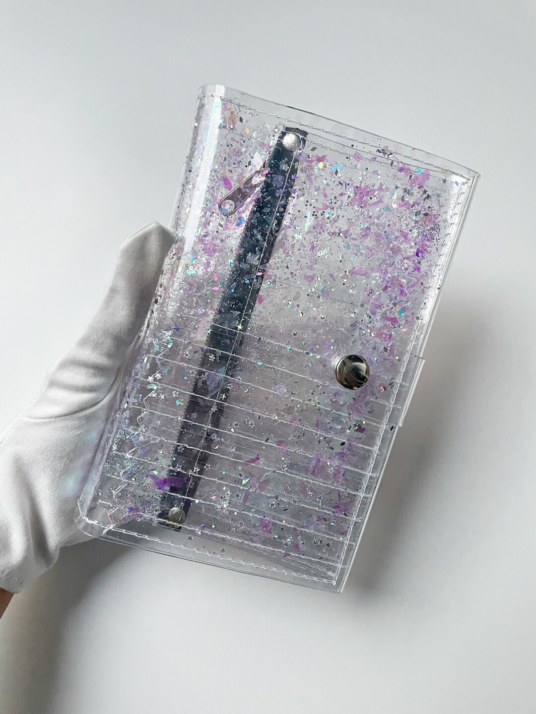 Crystal Glitter Wallet: Holographic Confetti, 18 Card Slots - Etsy