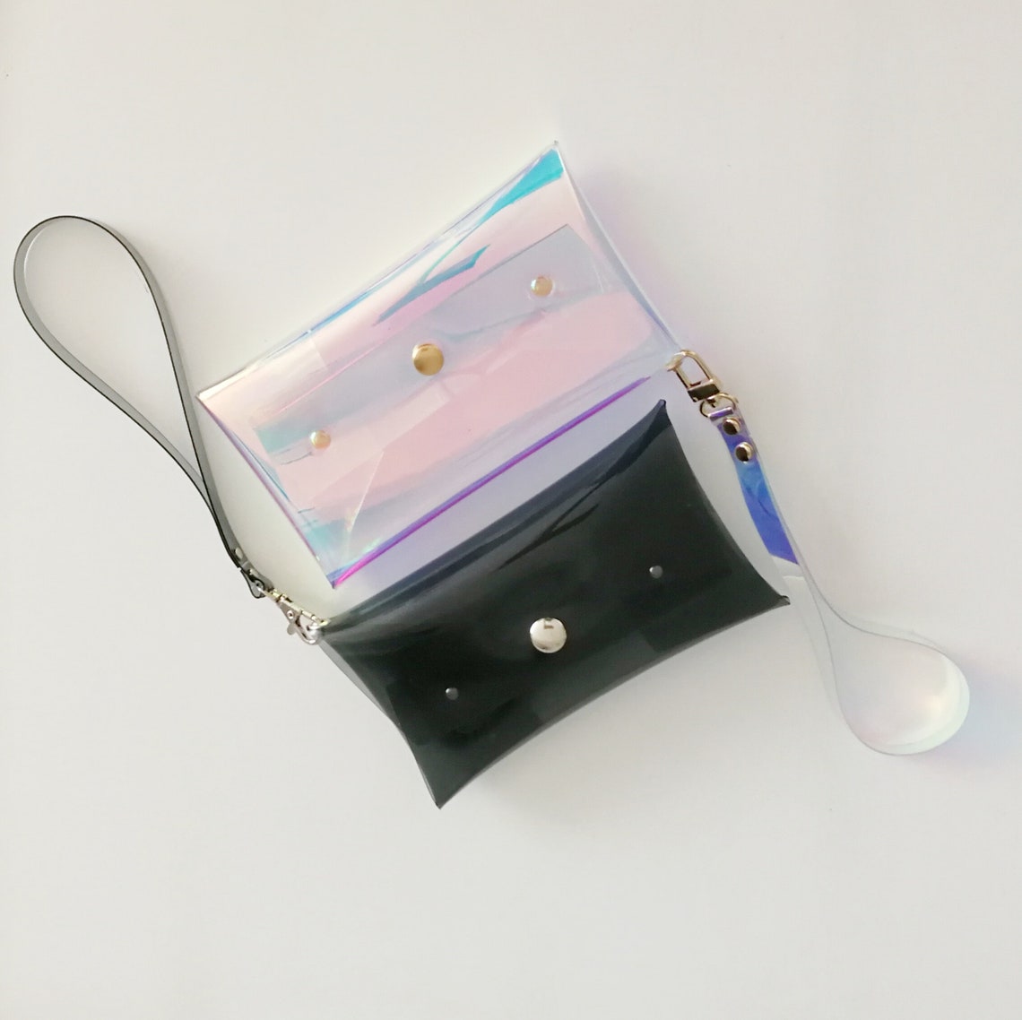 Clear Wristlet Wallet Iphone Wallet Vegan Clutch Purse - Etsy