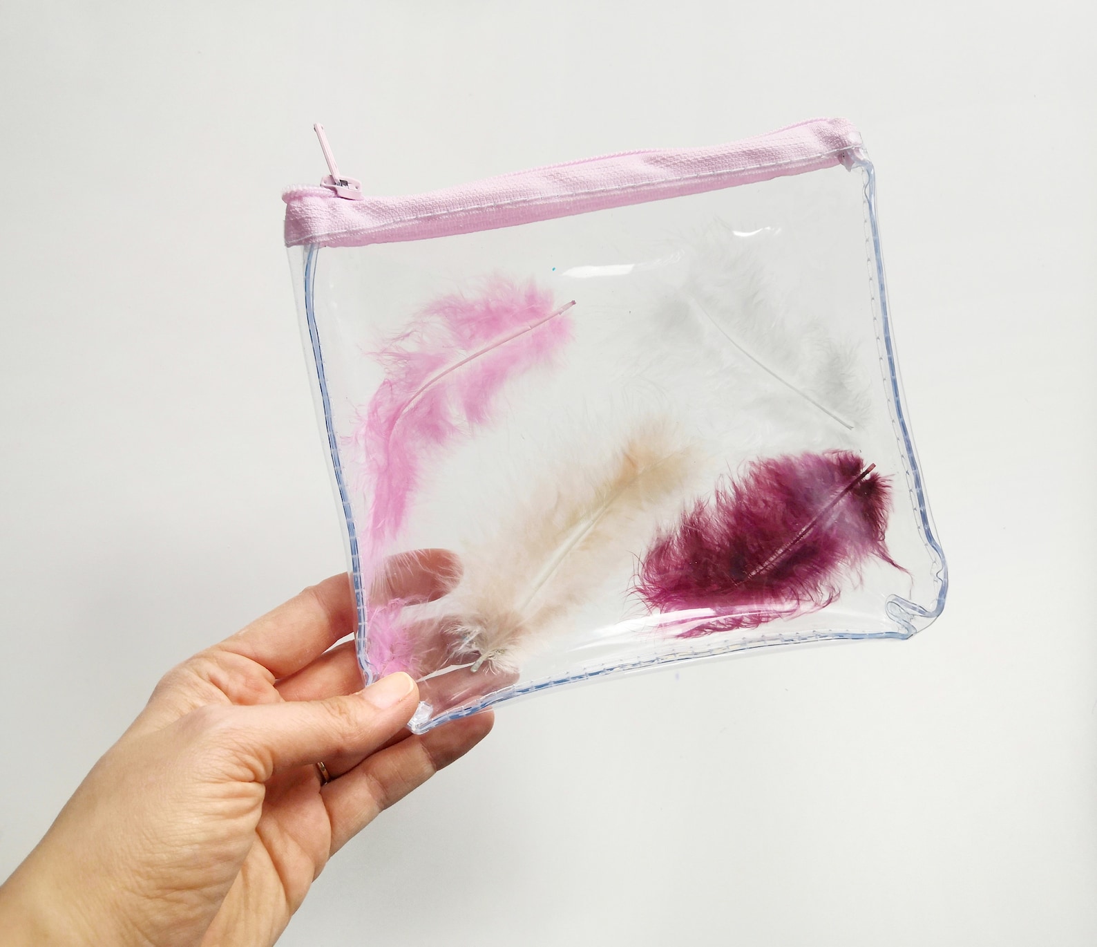 Cute Makeup Pouch Feathers Cosmetic Bag Soft Feathers Gift - Etsy