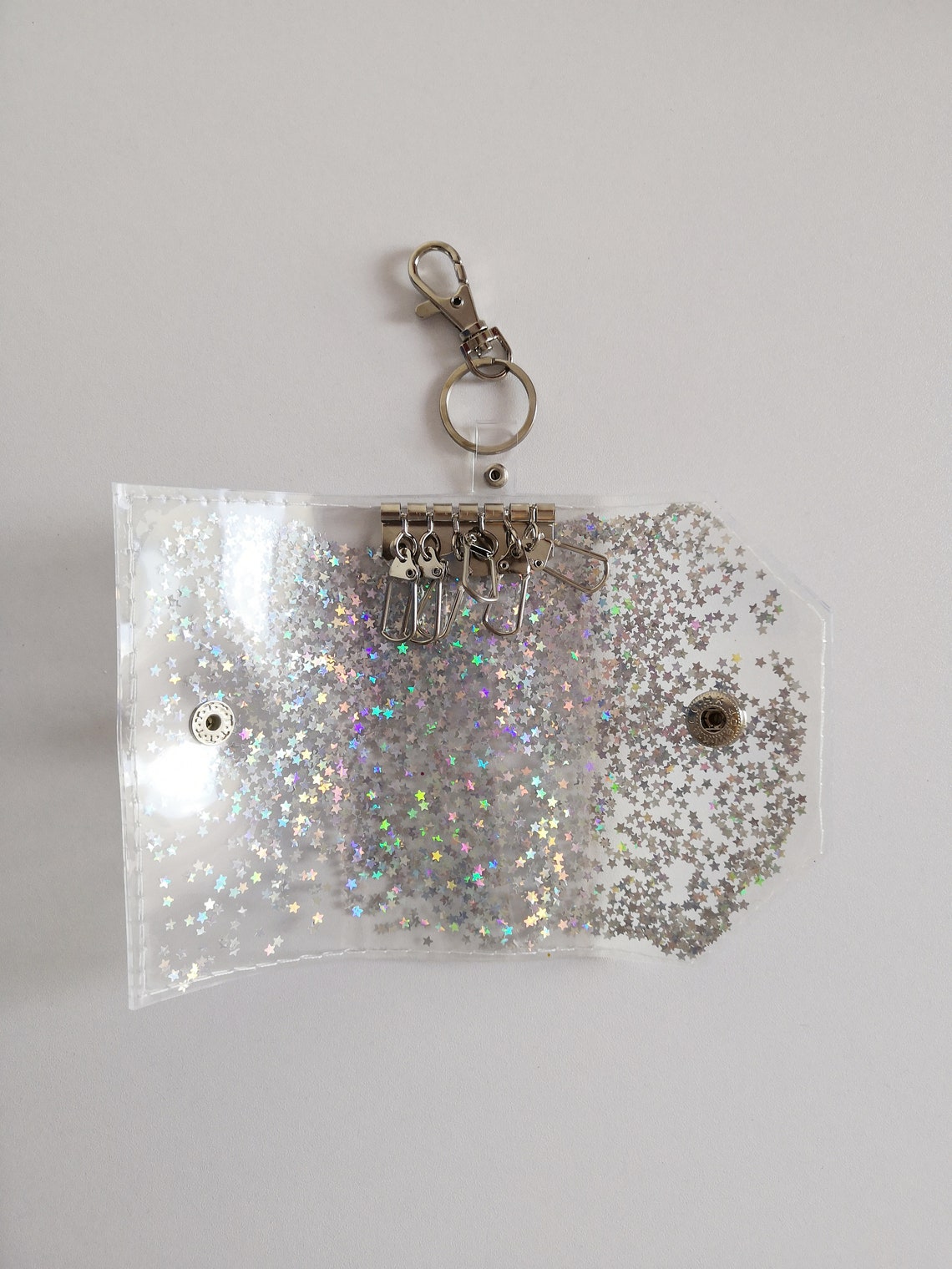 90s Style Key Pouch Small Stars Glitter Key Holder Vegan | Etsy