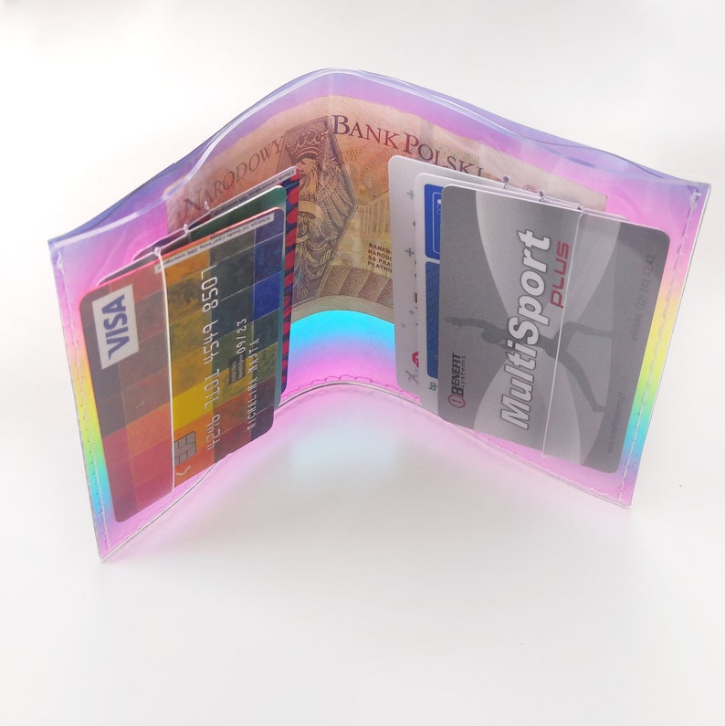 LGBT Wallet Transparent Wallet Vegan Rainbow Vinyl Cashier - Etsy