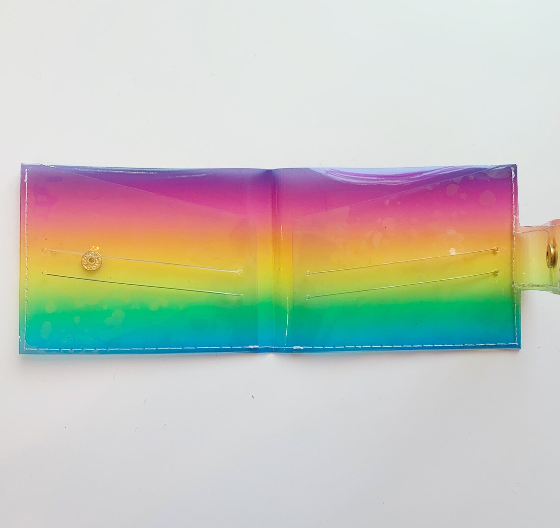 LGBTQ Pride Flag Vinyl Wallet: Handmade Vegan Cardholder - Etsy
