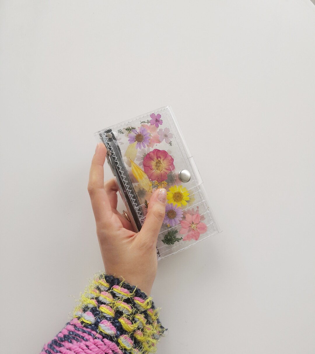 Colorful Floral Medium Wallet, Unique Design Gift, for Woman, Plant ...
