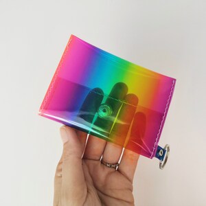 Rainbow Card Holder, LGBT, Gift for Traveler, Key Ring, Slim Wallet ...