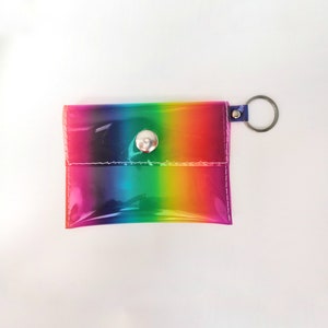 Rainbow Card Holder, LGBT, Gift for Traveler, Key Ring, Slim Wallet ...