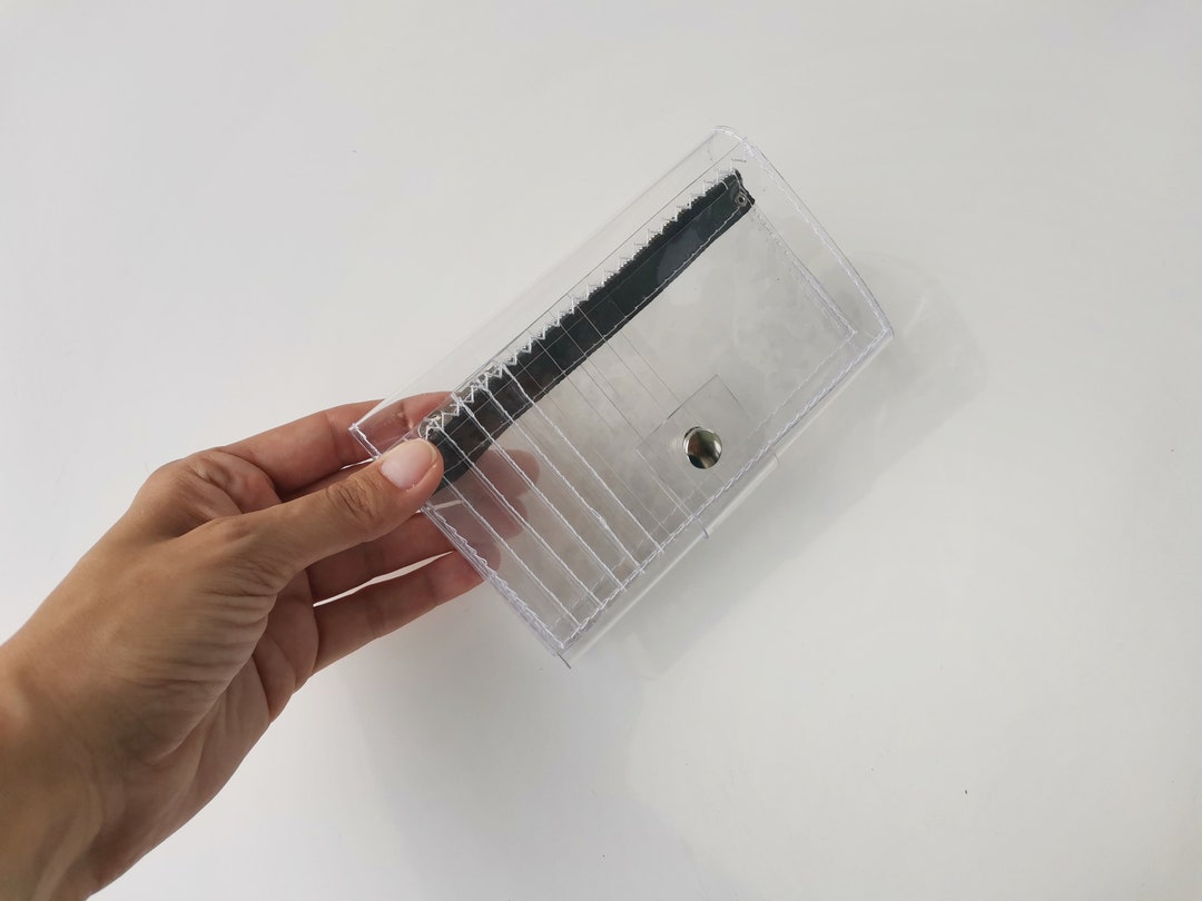 Clear Wallet, Medium Wallet, Vinyl Pocket Wallet, Womans Wallet, Cute ...