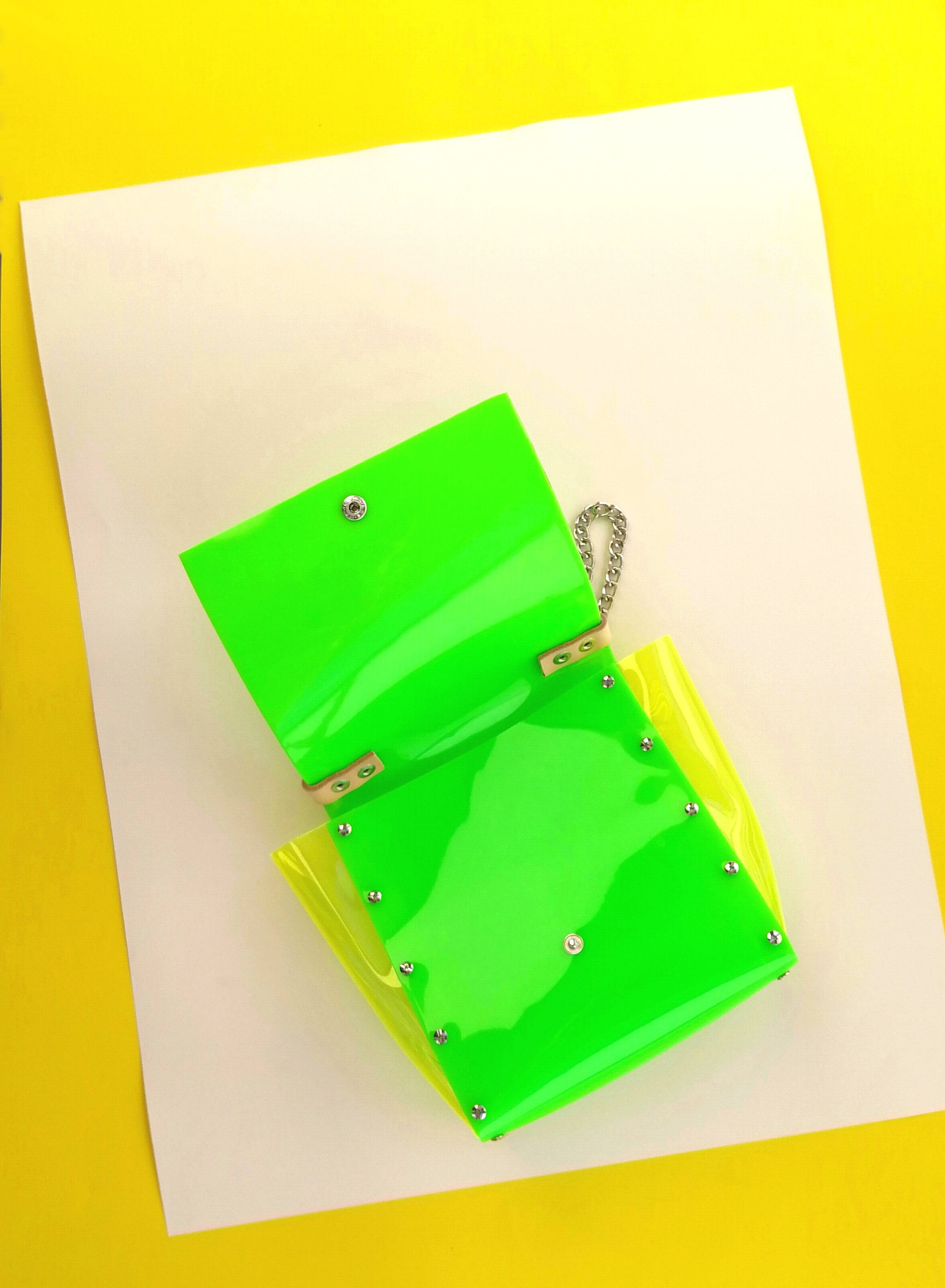 Neon Green Messenger Bag Cyber Neon Crossbody Fluorescent Green Handbag ...