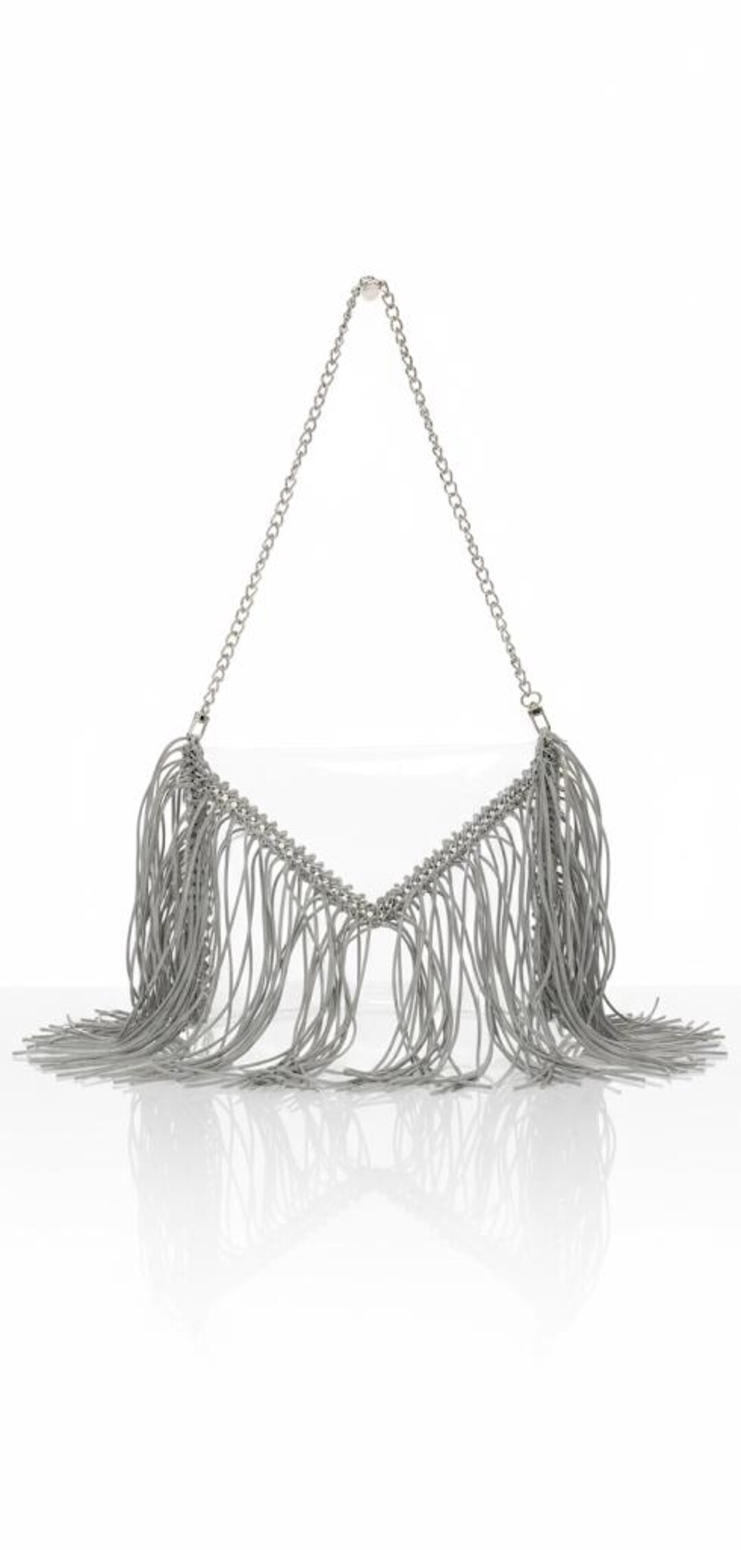 Clear Fringe Clutch: Transparent PVC Silver Tassel Bag - Etsy