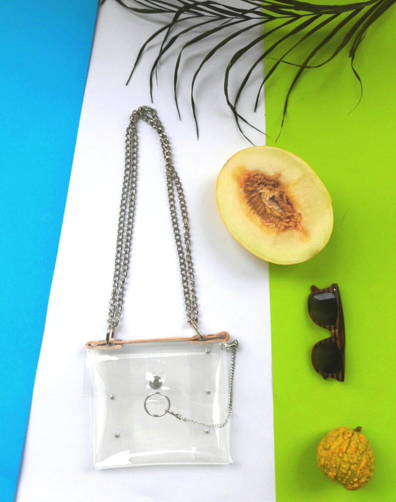 Cool Square Bag Metal Ring and Chain Streetwear Purse Local - Etsy