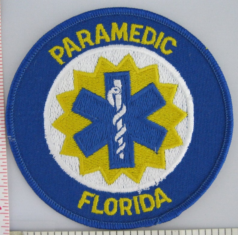Florida Paramedic Sew On Patch Emergency Service Patrol | Etsy