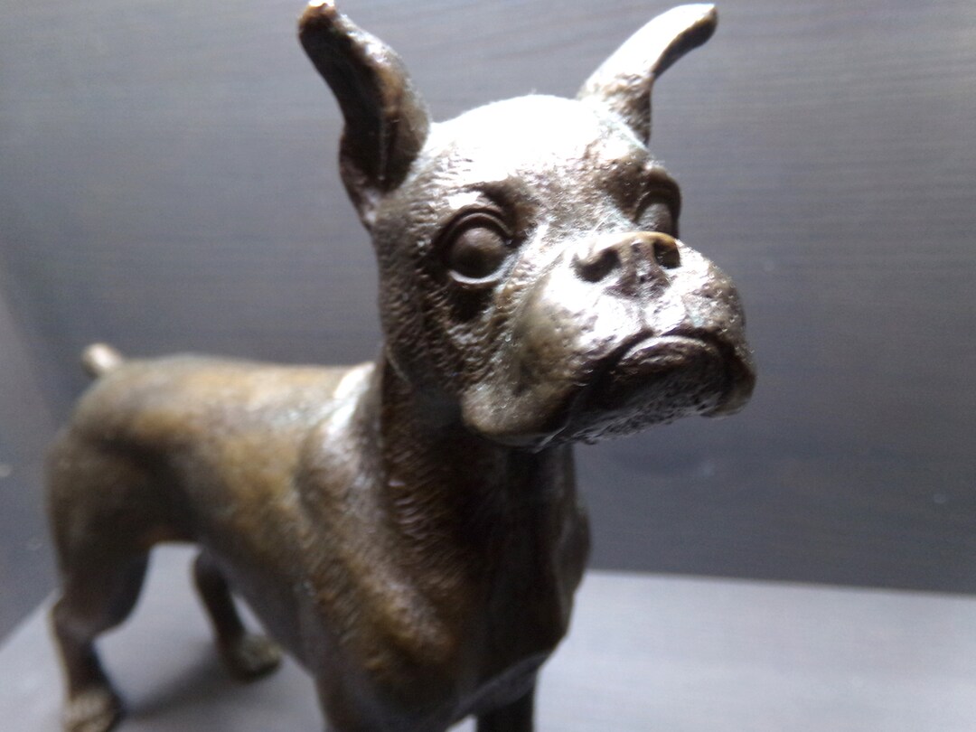 Vintage Bronze Dog Sculpture Aprox 7.5 " High - Etsy