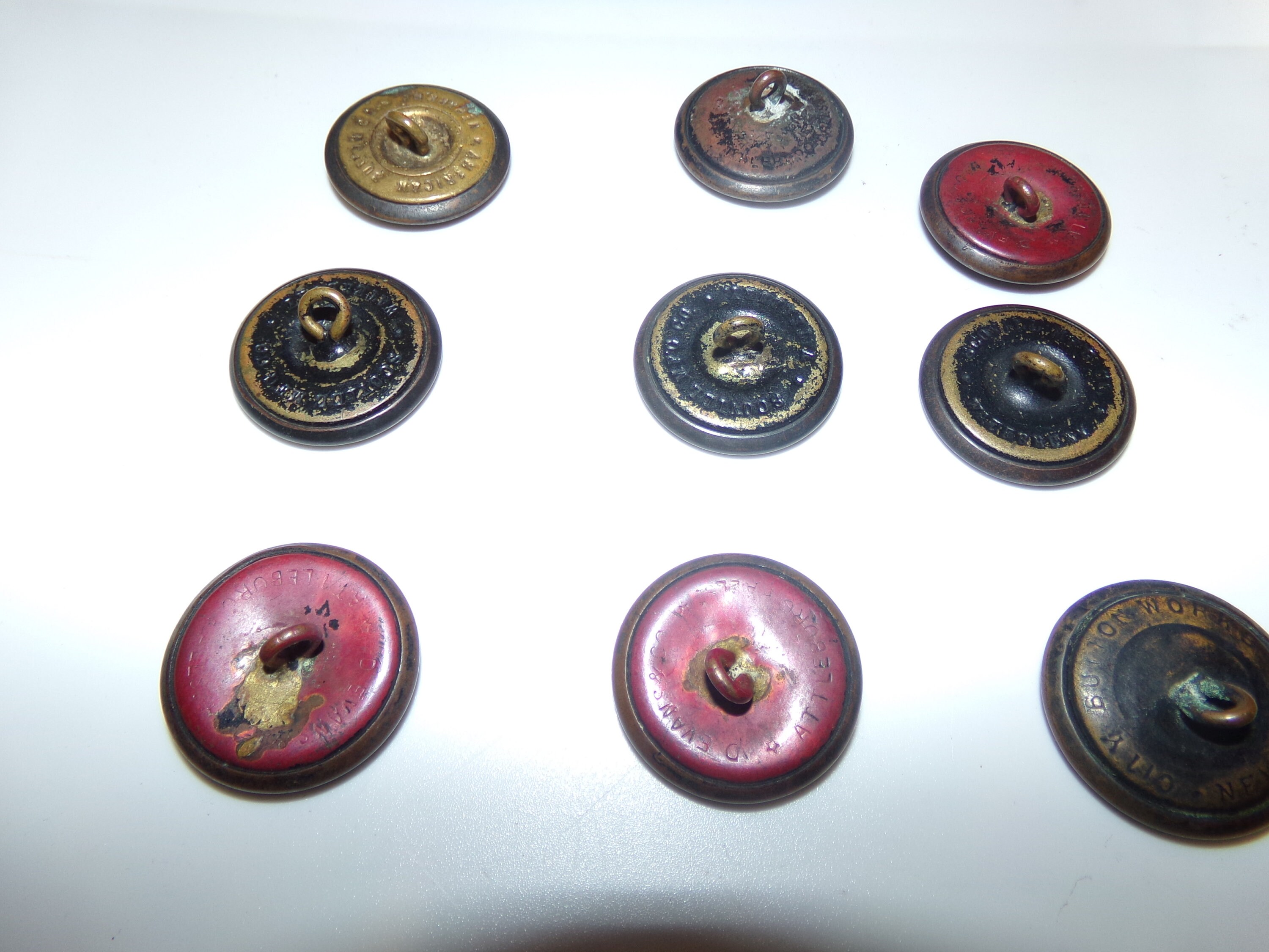 9 American Military Uniform Buttons Rare Vintage Find Various ...