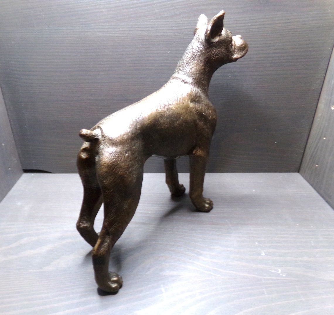 Vintage Bronze Dog Sculpture Aprox 7.5 " High - Etsy