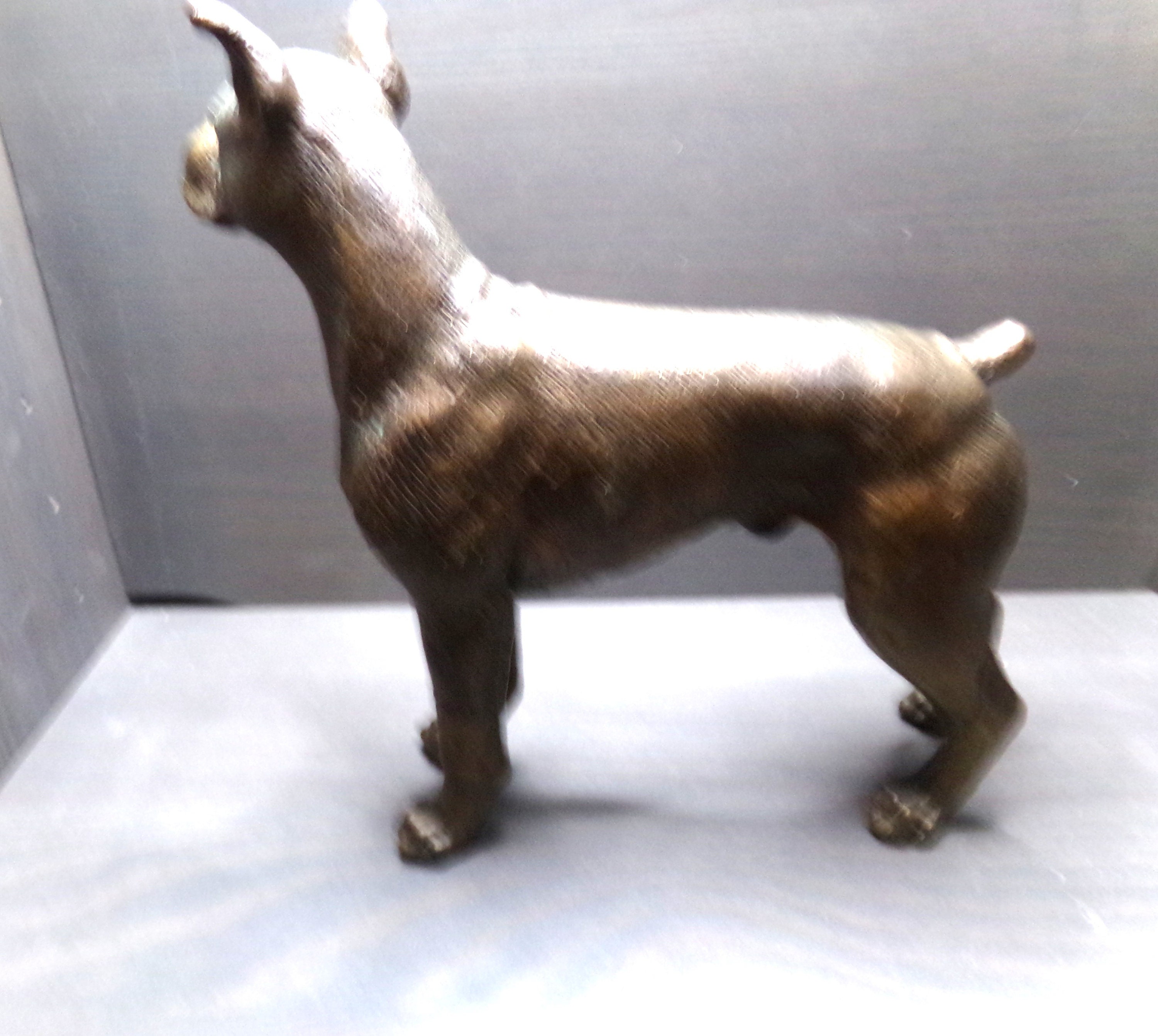 Vintage Bronze Dog Sculpture Aprox 7.5 " High - Etsy