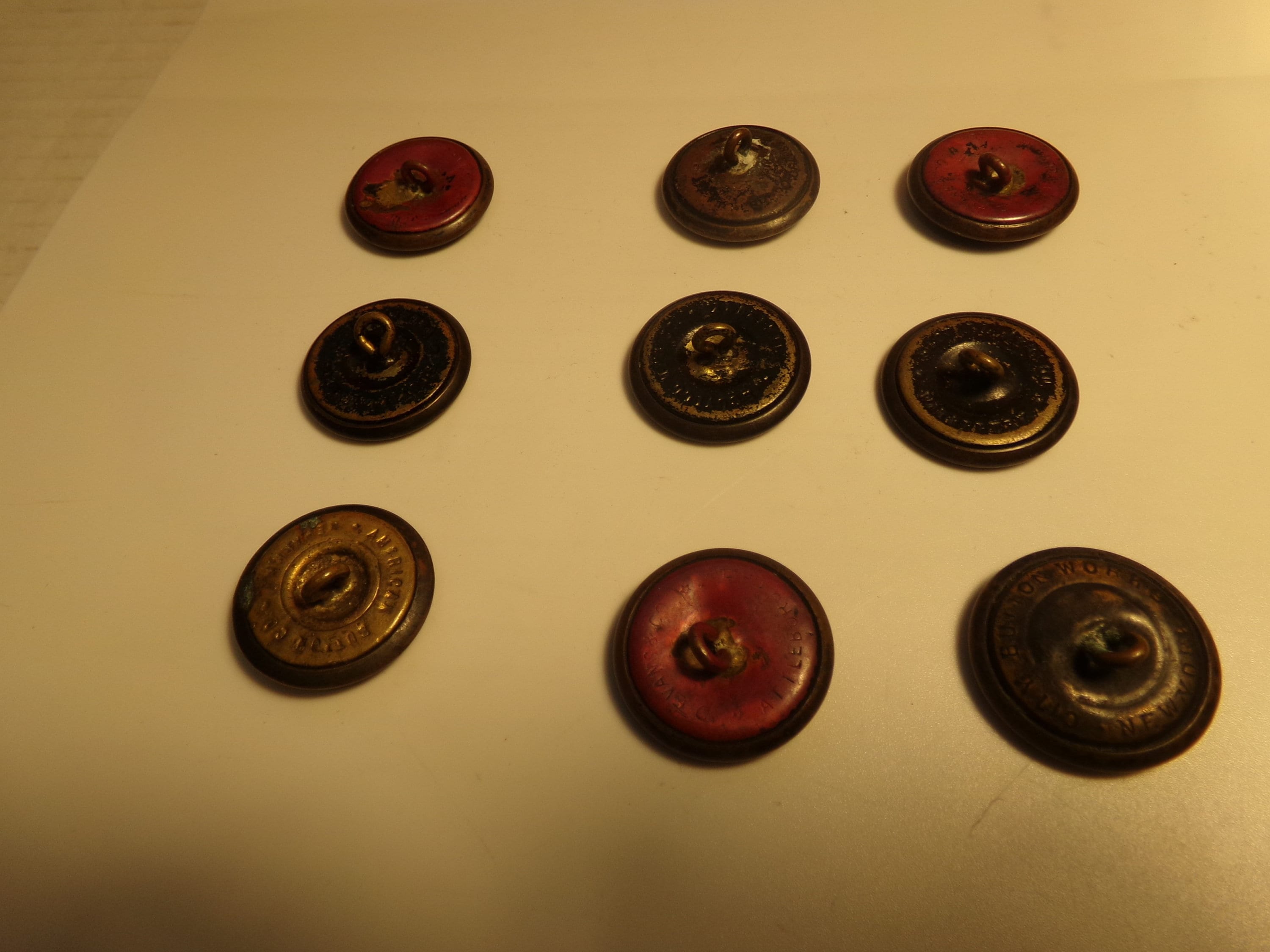 9 American Military Uniform Buttons Rare Vintage Find Various ...