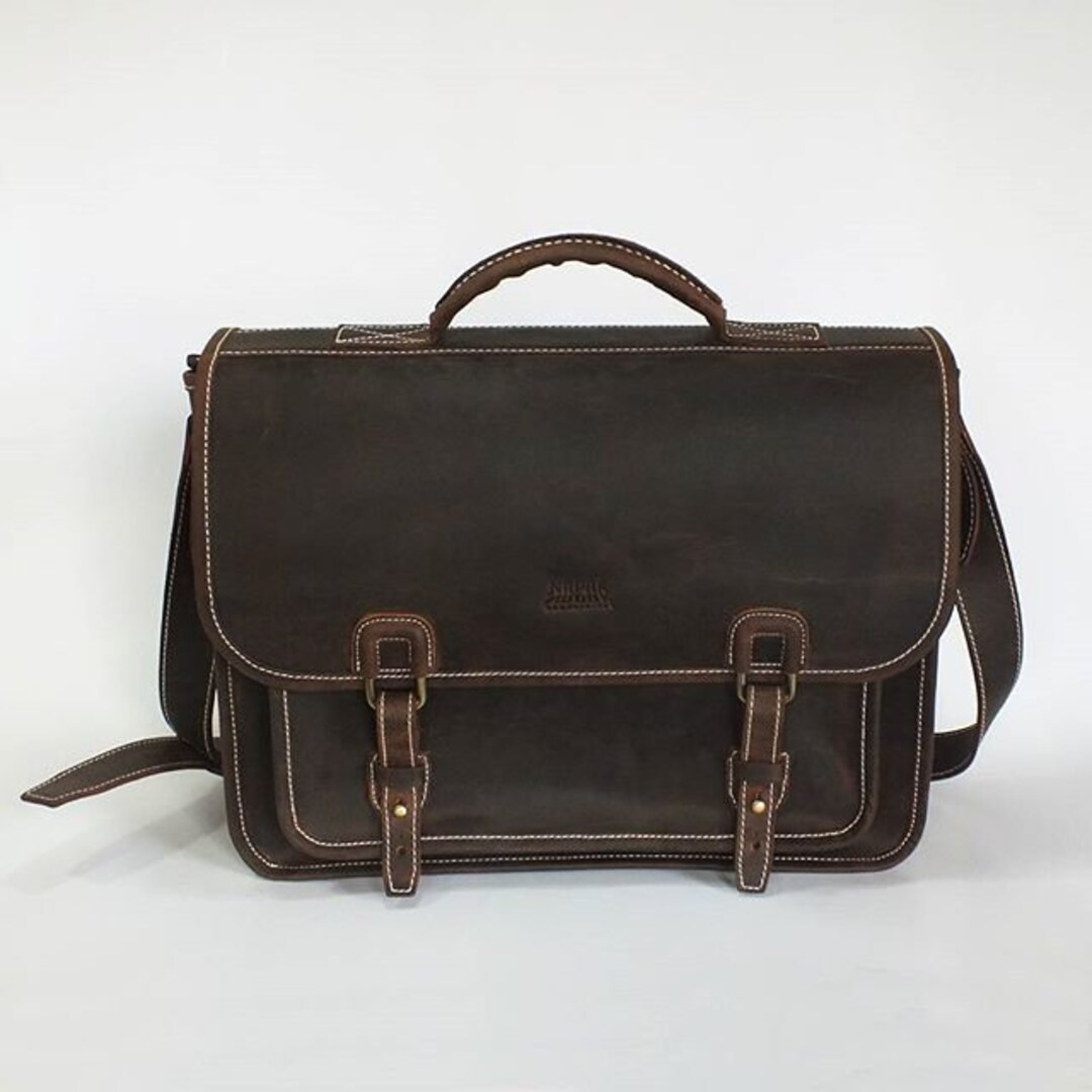 Personalized Messenger Bag Genuine Leather Vintage Unisex - Etsy