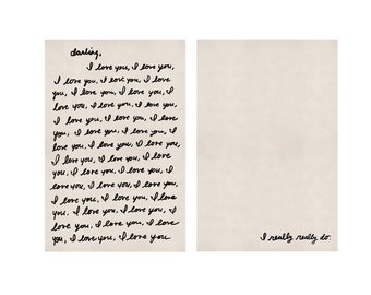 Darling I Love You Art Print - Etsy UK