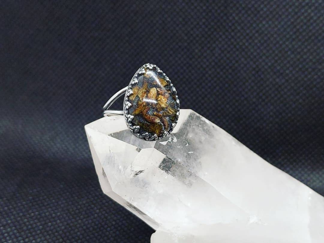 Canna Flower Statement Ring, Weed Ring, Handcrafted, Sterling Silver ...