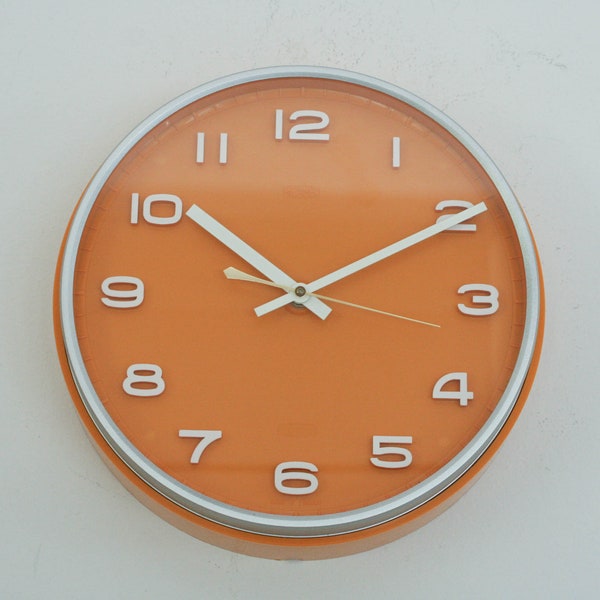 Orange Clock - Etsy